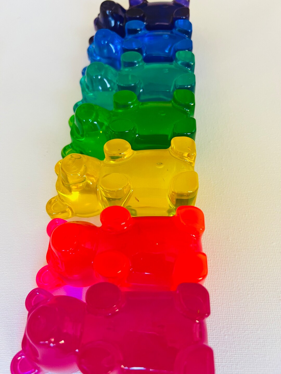 Resin Gummy Bear Rainbow Resin Gummy Bears Resin Gummy Bear Set Epoxy ...