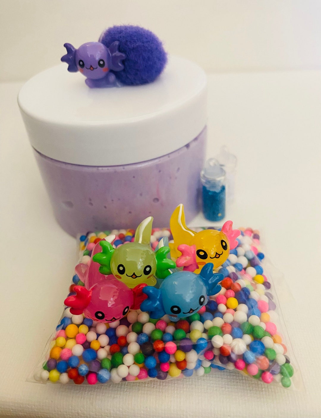 Axolotl Slime Slime Kit Slime Shop Sensory Slime - Etsy