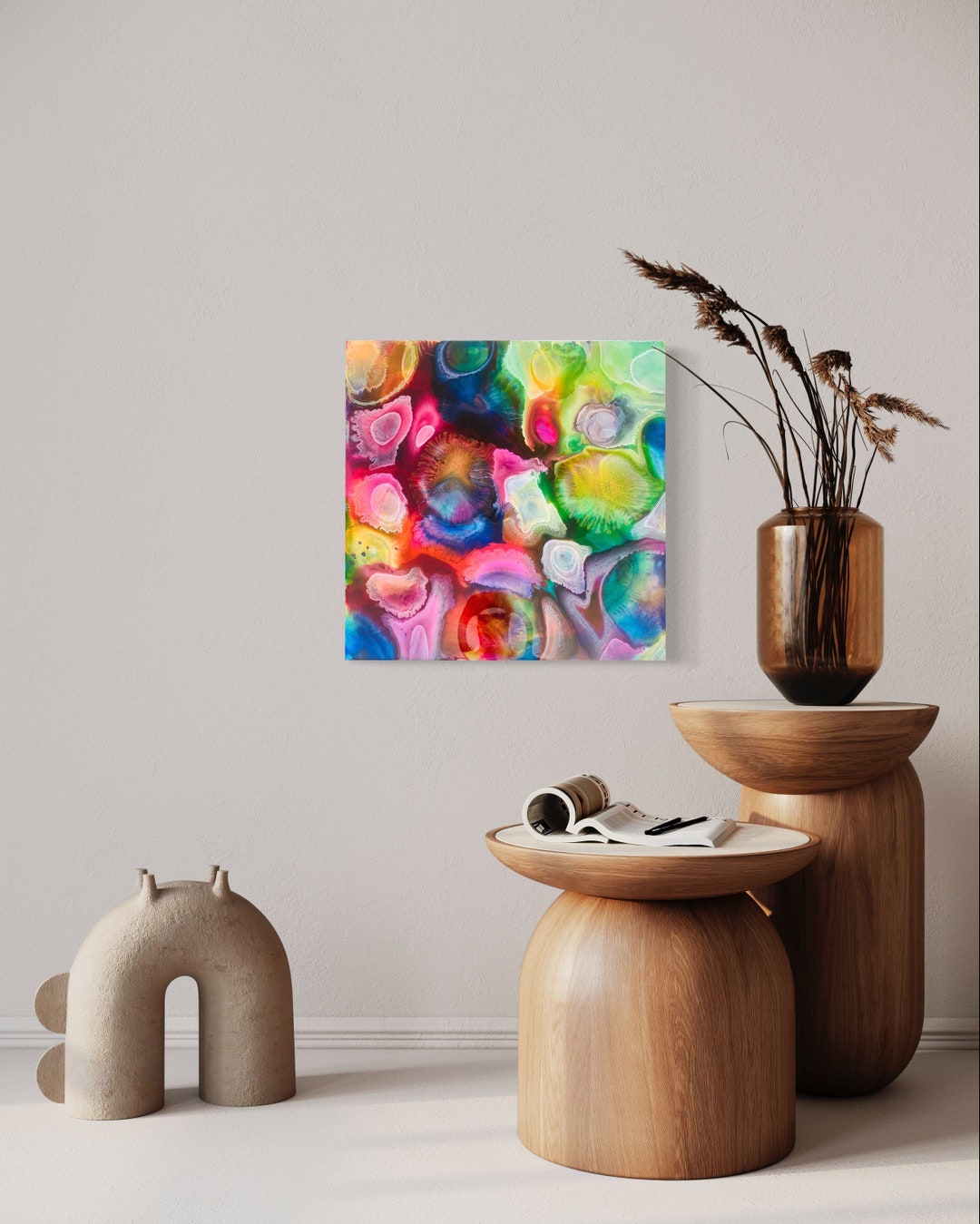 Resin Wand Kunst Kleines Resin Bild Kleine Resin Wandkunst Alkohol ...