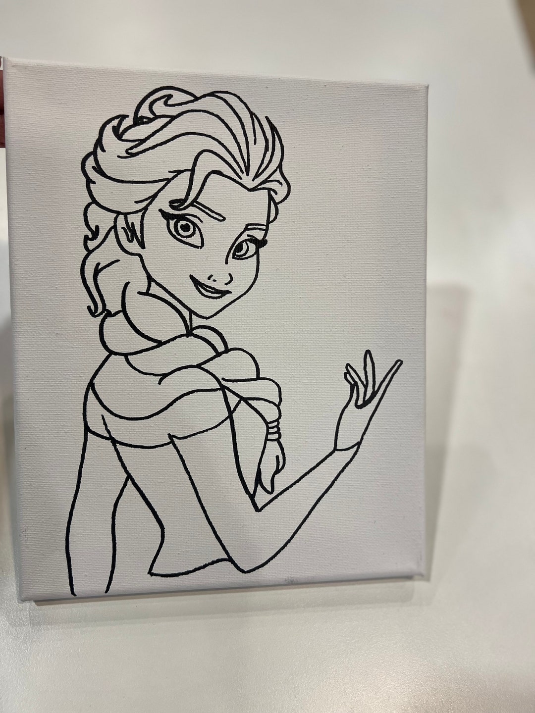 Pre Drawn Elsa DIY Elsa Canvas Painting Ready to Paint Elsa Frozen ...