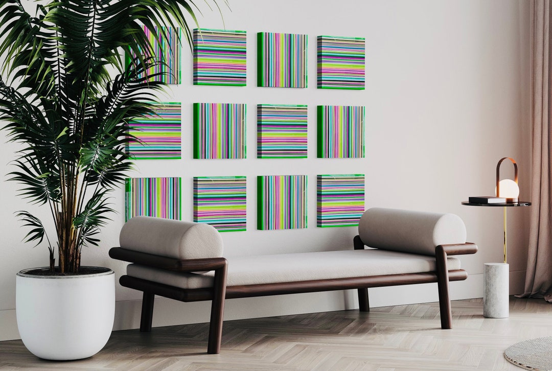 Modern Contemporary Art Set Resin Wall Art Modern Office Art Stripe Art ...