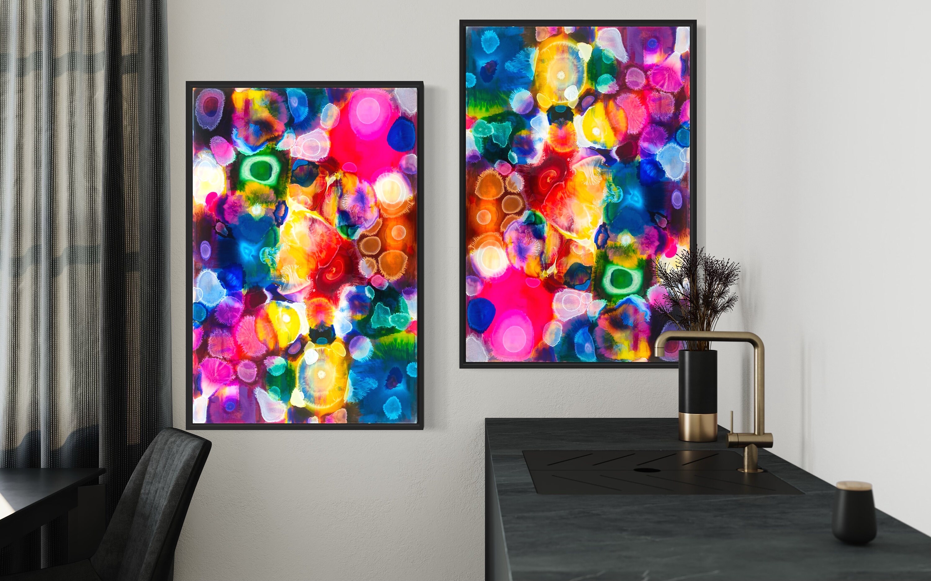 Resin Wall Art Large Colorful Resin Art Resin Art Home and Living Home ...
