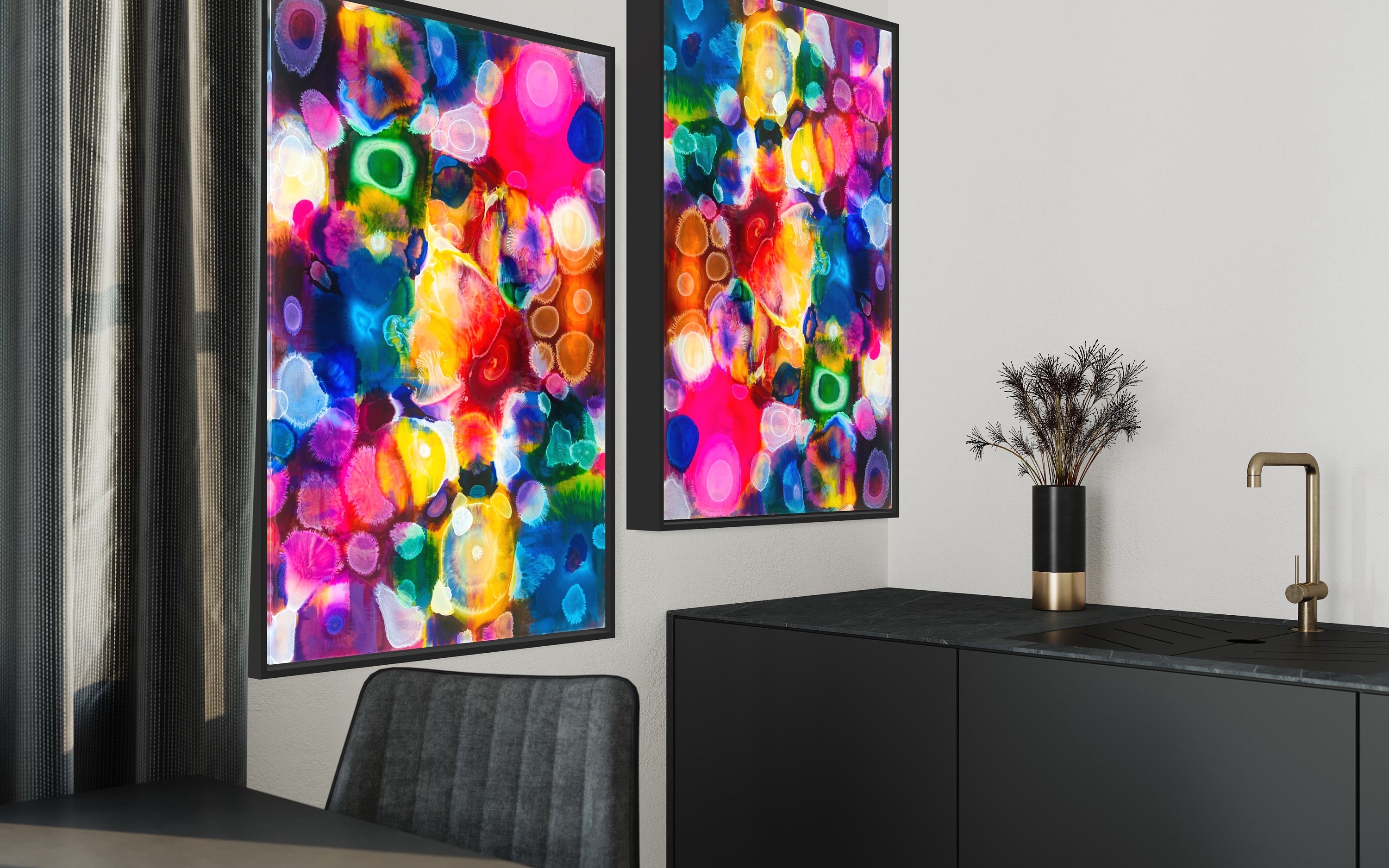 Resin Wall Art Large Colorful Resin Art Resin Art Home and Living Home ...