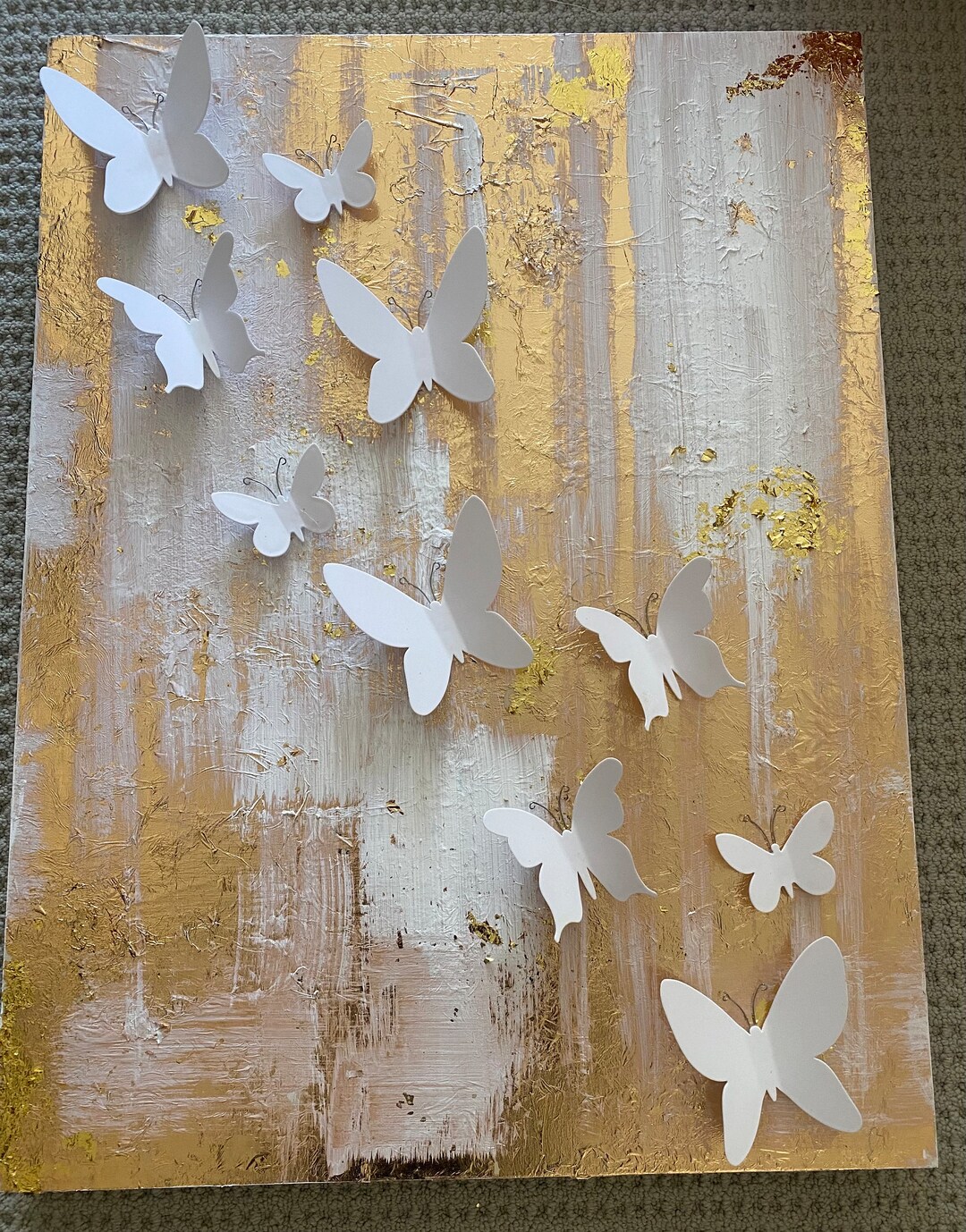 Butterfly Wall Art Goil Foil Butterfly Wall Decor Butterfly Artwork ...