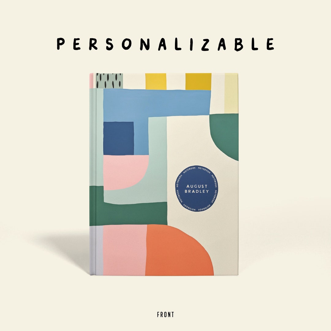 Personalized Abstract Shapes Notebook: A5 Hardcover or Paperback - Etsy