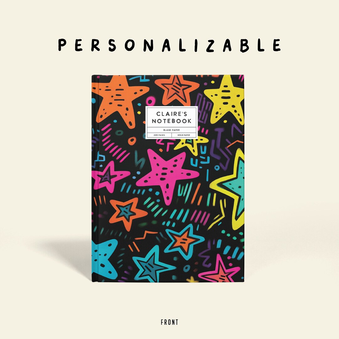 Personalized Bright Stars Notebook: A5 Custom Journal, 220 Pages - Etsy
