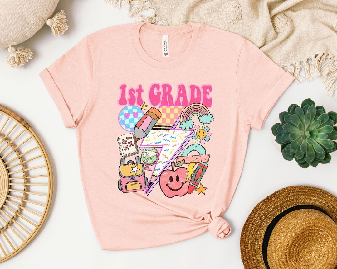 First Grade Shirt, Back to School Shirt, Hello First Grade Retro Shirt ...