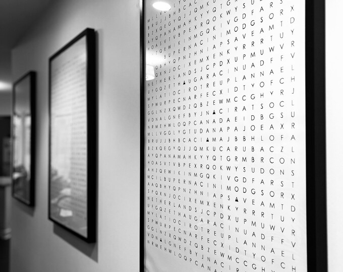 Personalized Word Search Print Make Your Own Word Search Wall Art ...