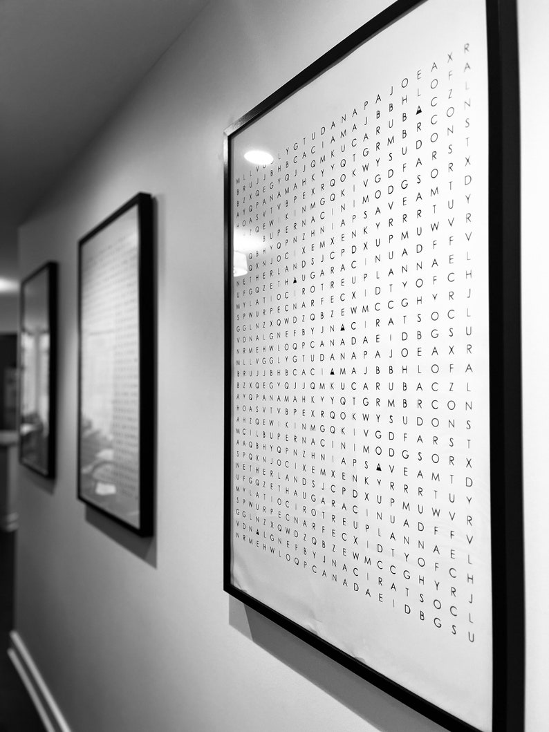 Personalized Word Search Print Make Your Own Word Search Wall Art ...