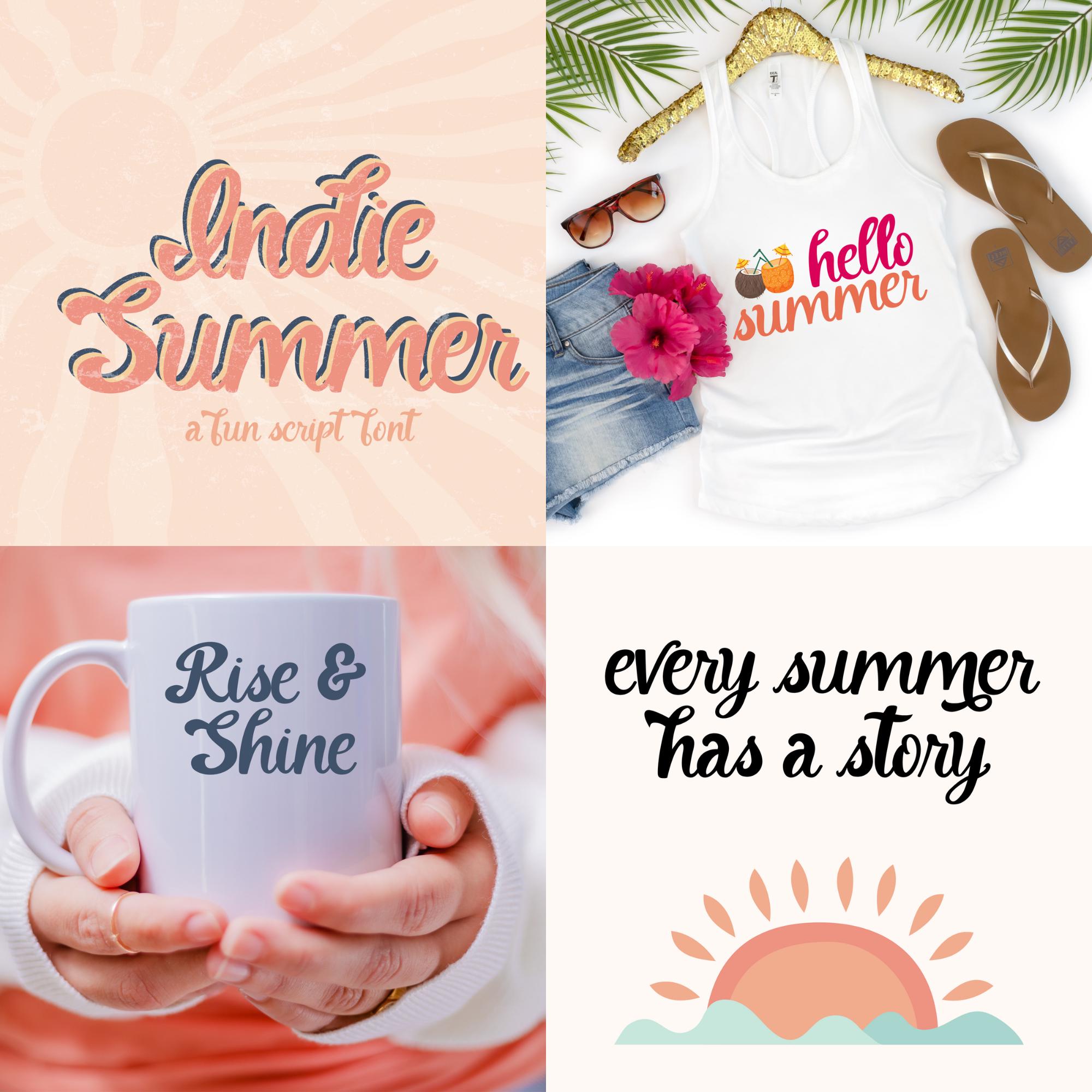 Summer Handwritten Font Bundle for Cricut, Cursive Handwriting Fonts ...
