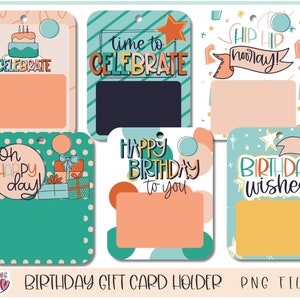 Birthday Gift Card Holder, Happy Birthday PNG, Birthday Money Holder ...