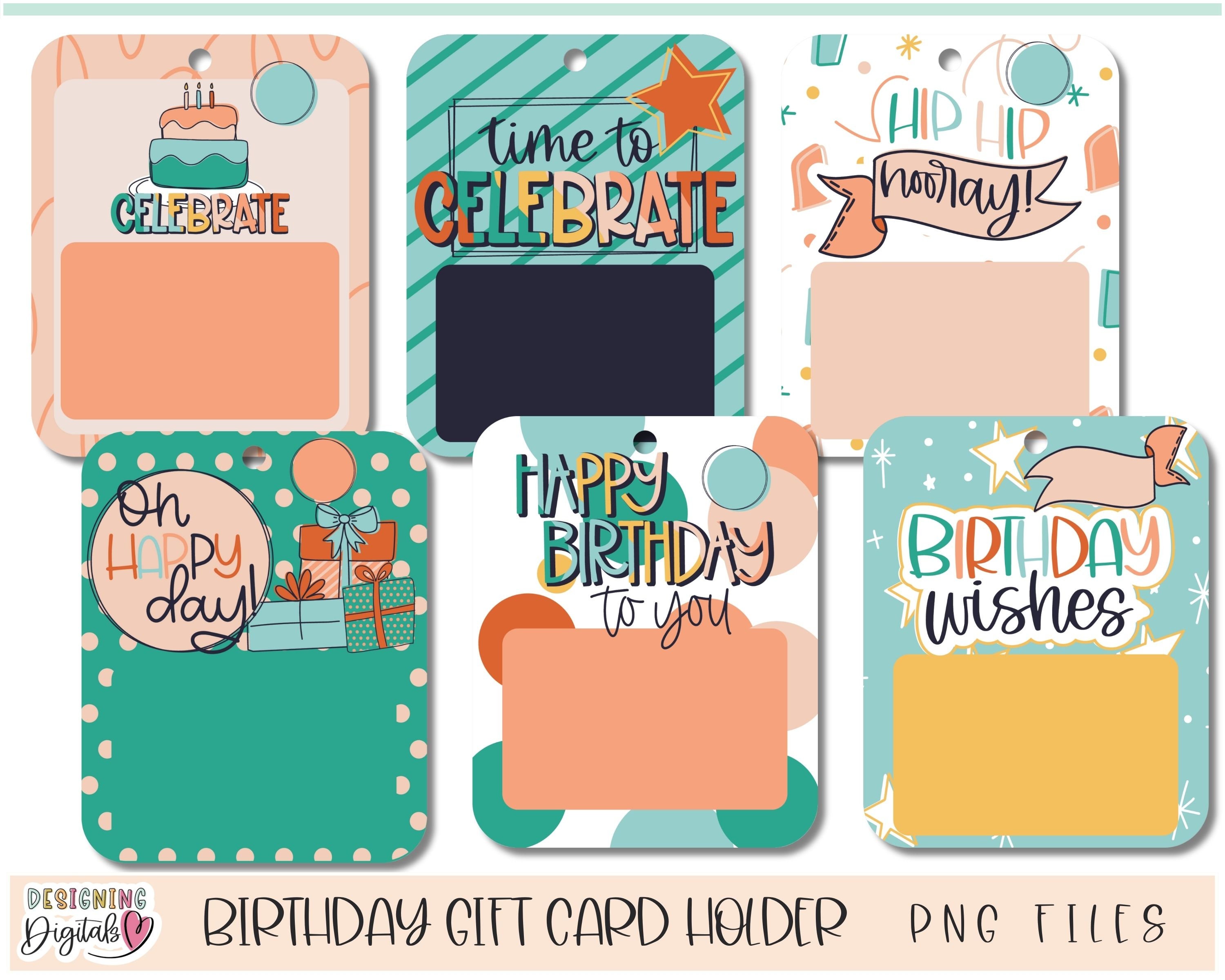 Birthday Gift Card Holder, Happy Birthday PNG, Birthday Money Holder ...