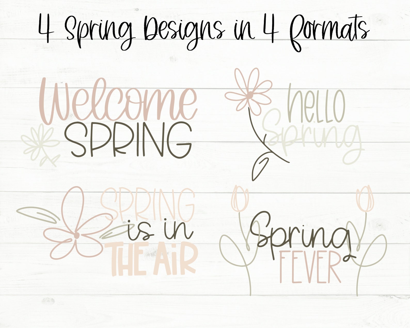 Hello Spring SVG Bundle, Cute Spring SVG, Welcome Spring Clipart ...