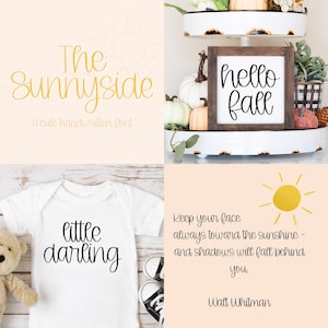 Cute Handwritten Font Bundle for Cricut, Cute Cursive Handwriting for ...