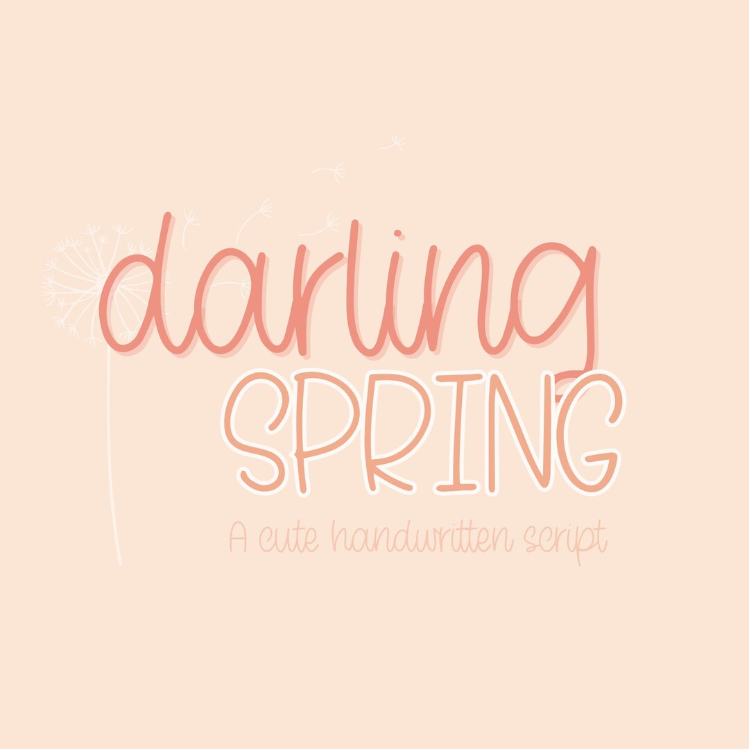 Darling Spring, Cute Handwritten Font for Cricut, Cursive Handwriting ...