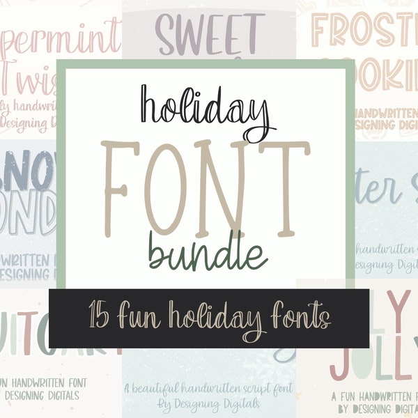 Christmas Fonts Svg - Etsy