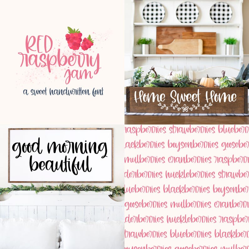Farmhouse Font Bundle: 20 Handwritten Fonts for Cricut, Goodnotes ...