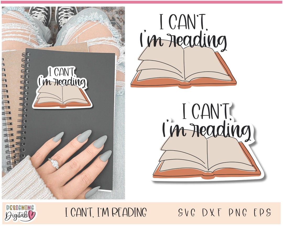 Funny Book SVG Cute Reading SVG for Bookish Stickers Bookish - Etsy