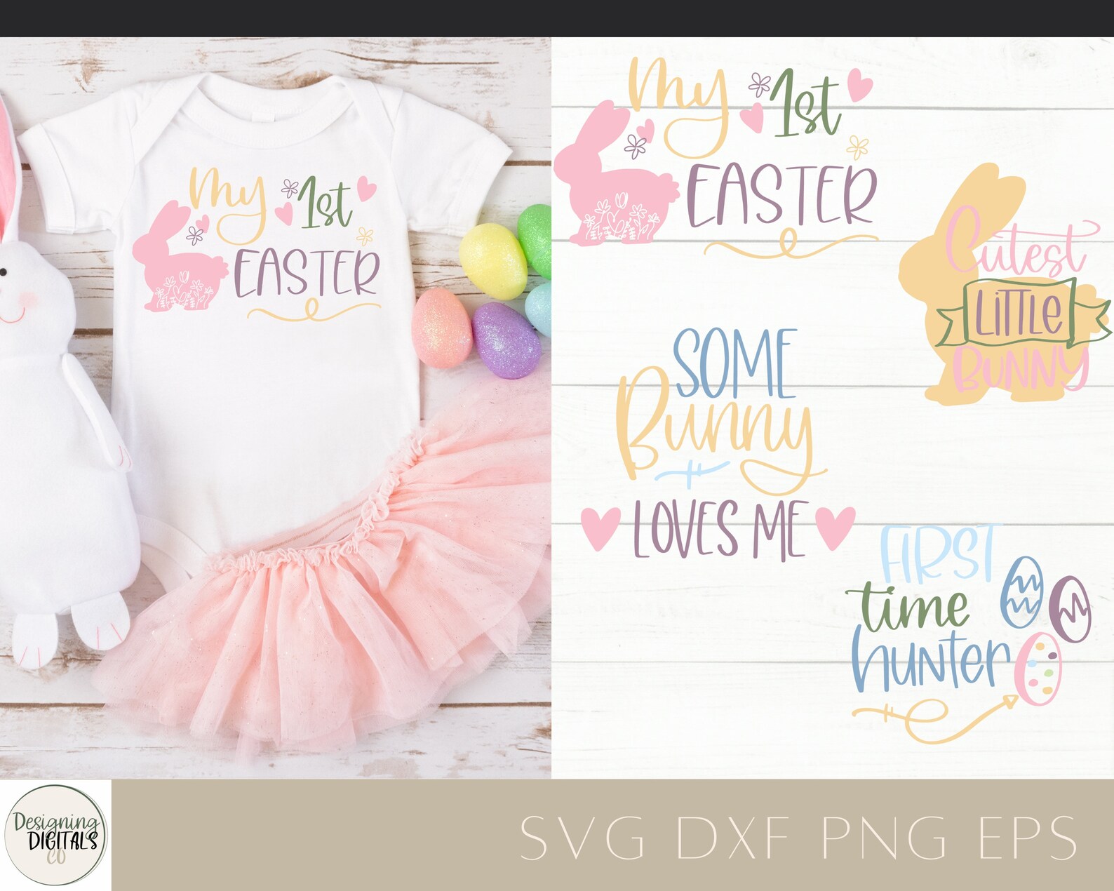 Easter SVG Bundle, Cute Easter Bunny SVG, My First Easter Svg, Easter ...