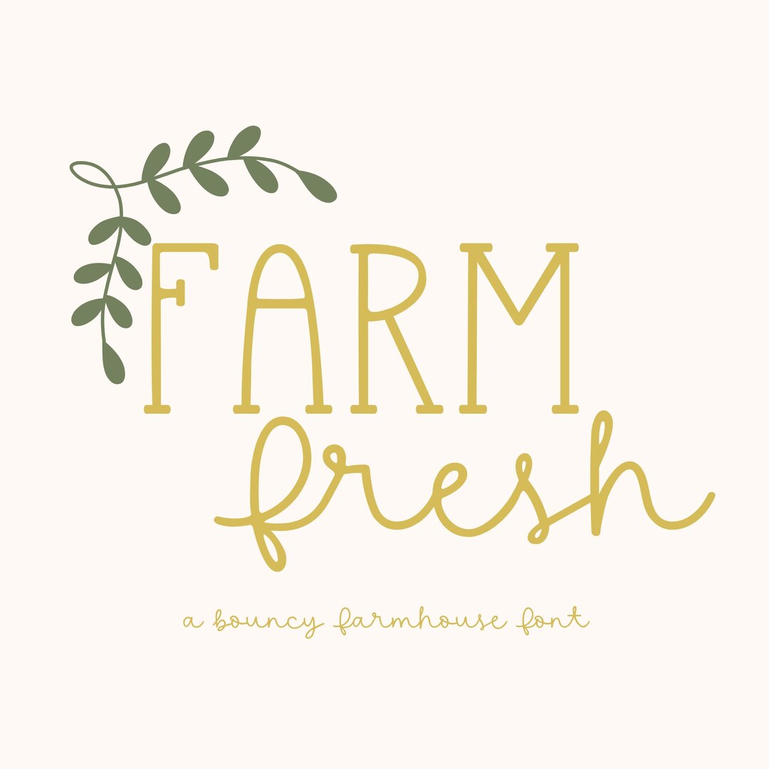 Farm Fresh, Farmhouse Handwritten Font for Cricut, Cute Cursive Script ...