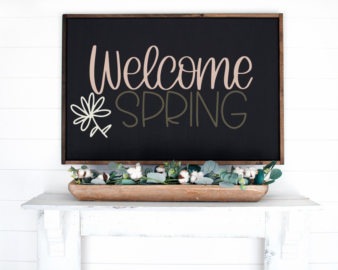 Hello Spring SVG Bundle, Cute Spring SVG, Welcome Spring Clipart ...