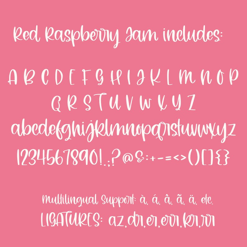 Red Raspberry Jam, Cute Handwritten Font for Cricut, Farmhouse Script ...