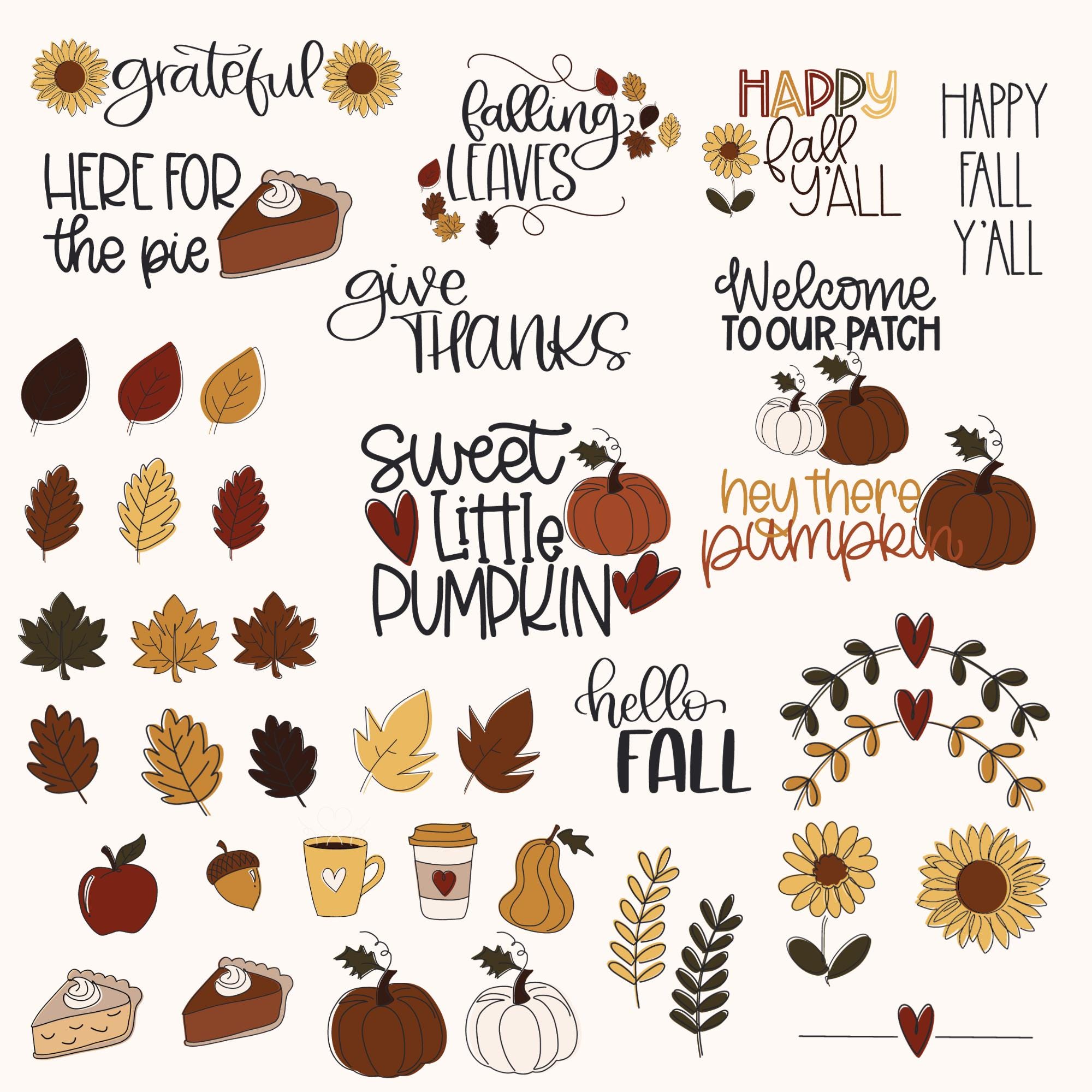 Cute Hello Fall SVG Bundle, Fun Autumn Svg Files for Cricut, Give ...