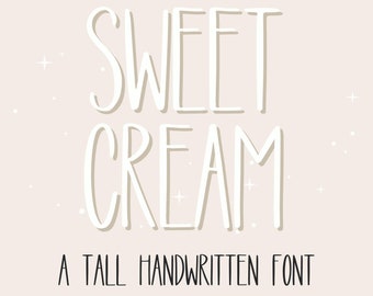 Tall Handwriting Font - Etsy