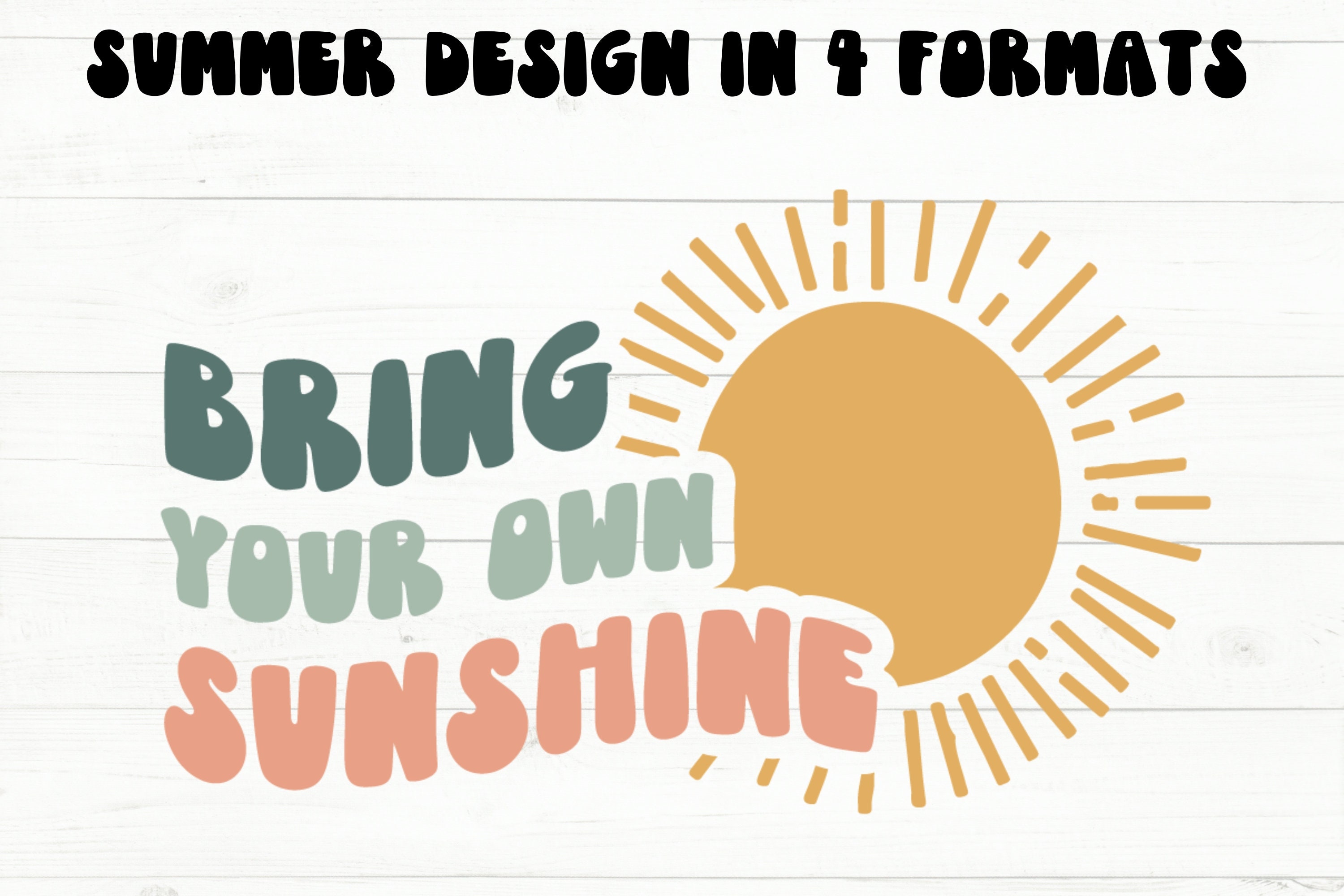 Retro Summer SVG, Bring Your Own Sunshine SVG, Sun Svg, Beach SVG ...