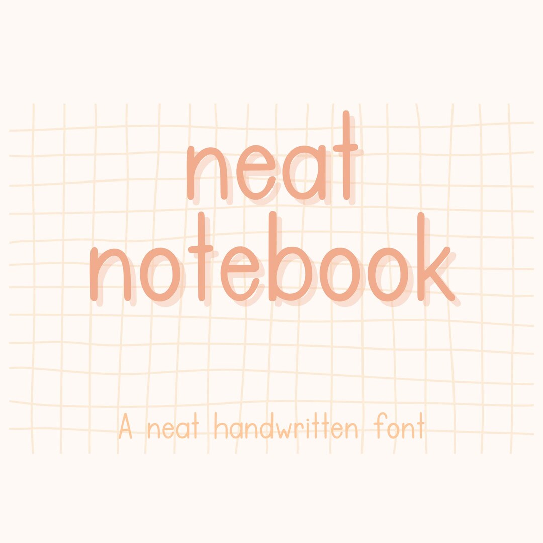 Neat Notebook Handwritten Font: Cricut & Goodnotes (OTF, TTF, WOFF) - Etsy