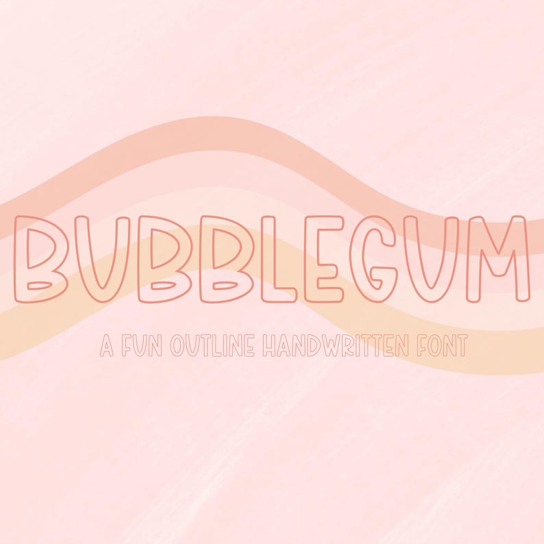 Bubblegum, Outline Handwritten Font for Cricut, Fun Handwriting for ...