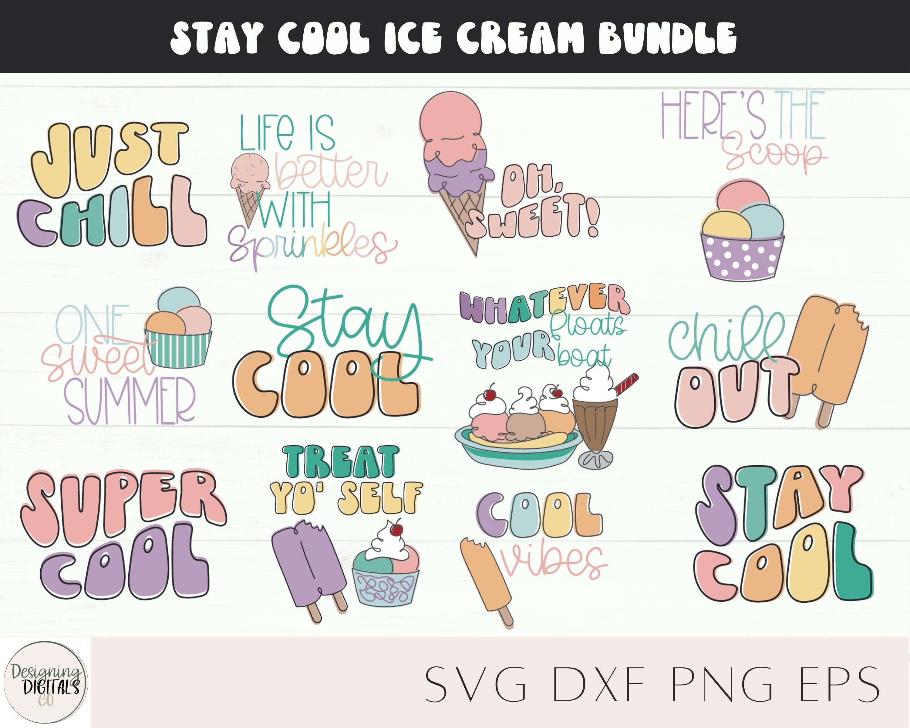Ice Cream Svg Files For Cricut Cute Svg Popsicle Retro Svg Etsy Canada
