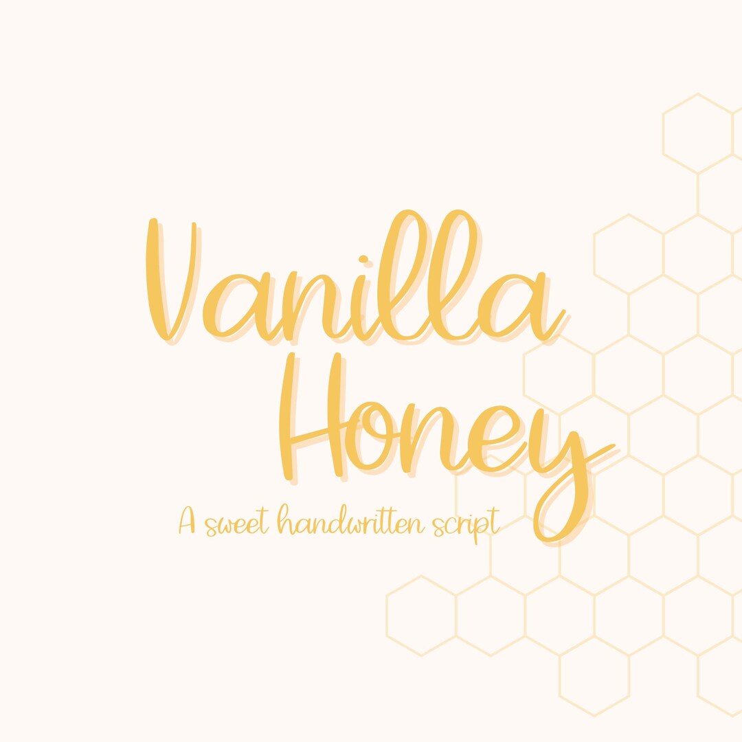 Vanilla Honey, Cute Handwritten Font for Cricut, Cursive Handwriting ...