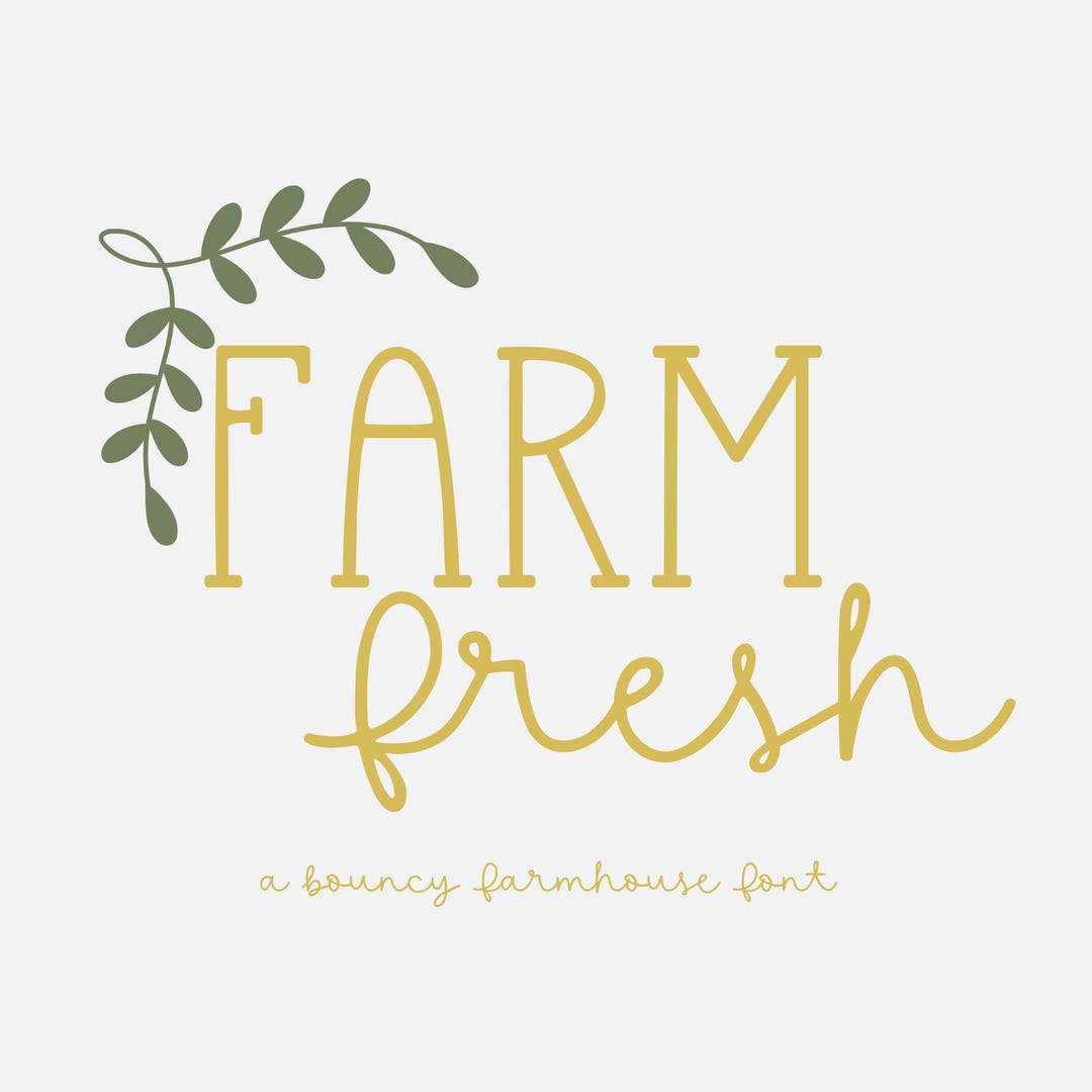 Farm Fresh, Farmhouse Handwritten Font for Cricut, Cute Cursive Script ...