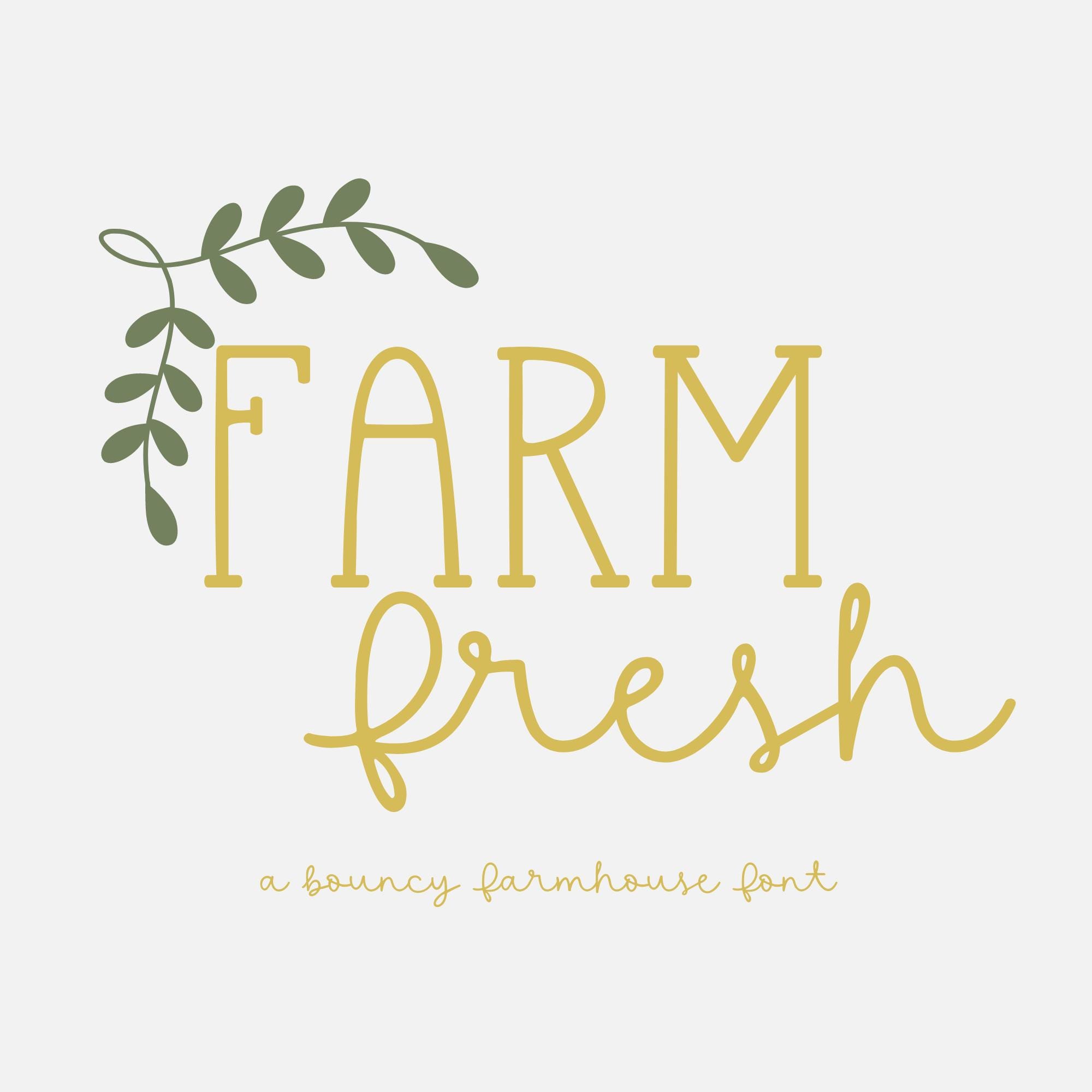 Farm Fresh, Farmhouse Handwritten Font for Cricut, Cute Cursive Script ...