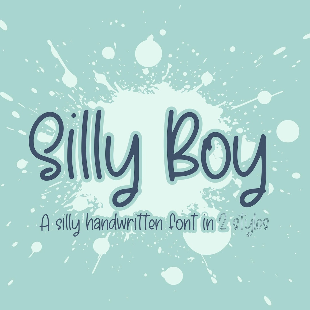 Silly Boy Font Duo: Fun Handwritten Font for Cricut (OTF, TTF, WOFF) - Etsy