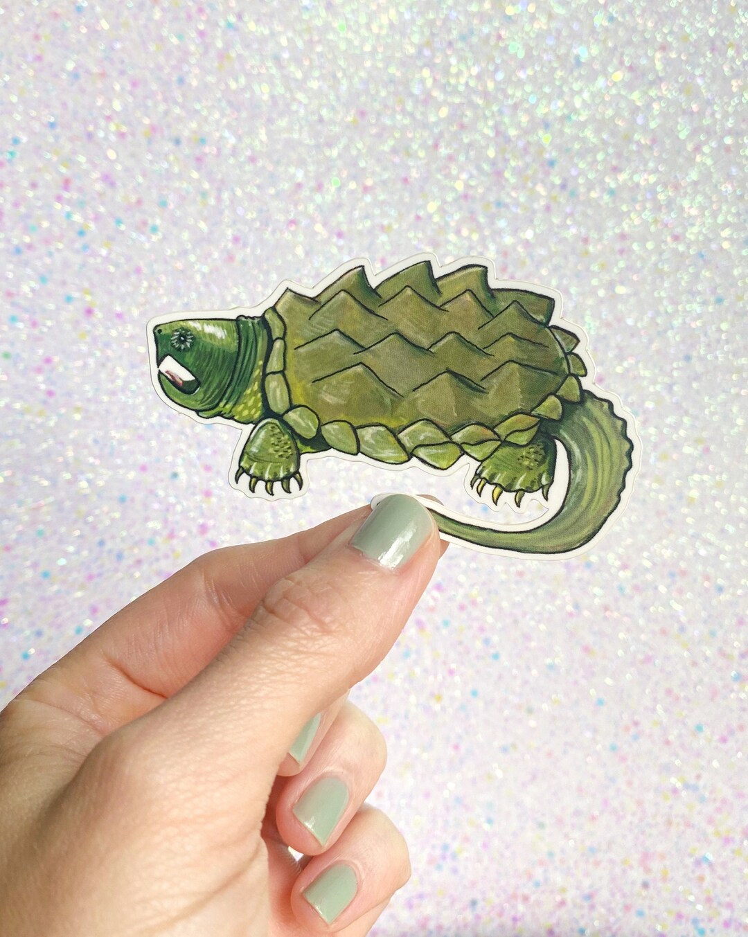 Snapping Turtle Sticker // Animal Sticker // Vinyl Sticker // Reptile ...