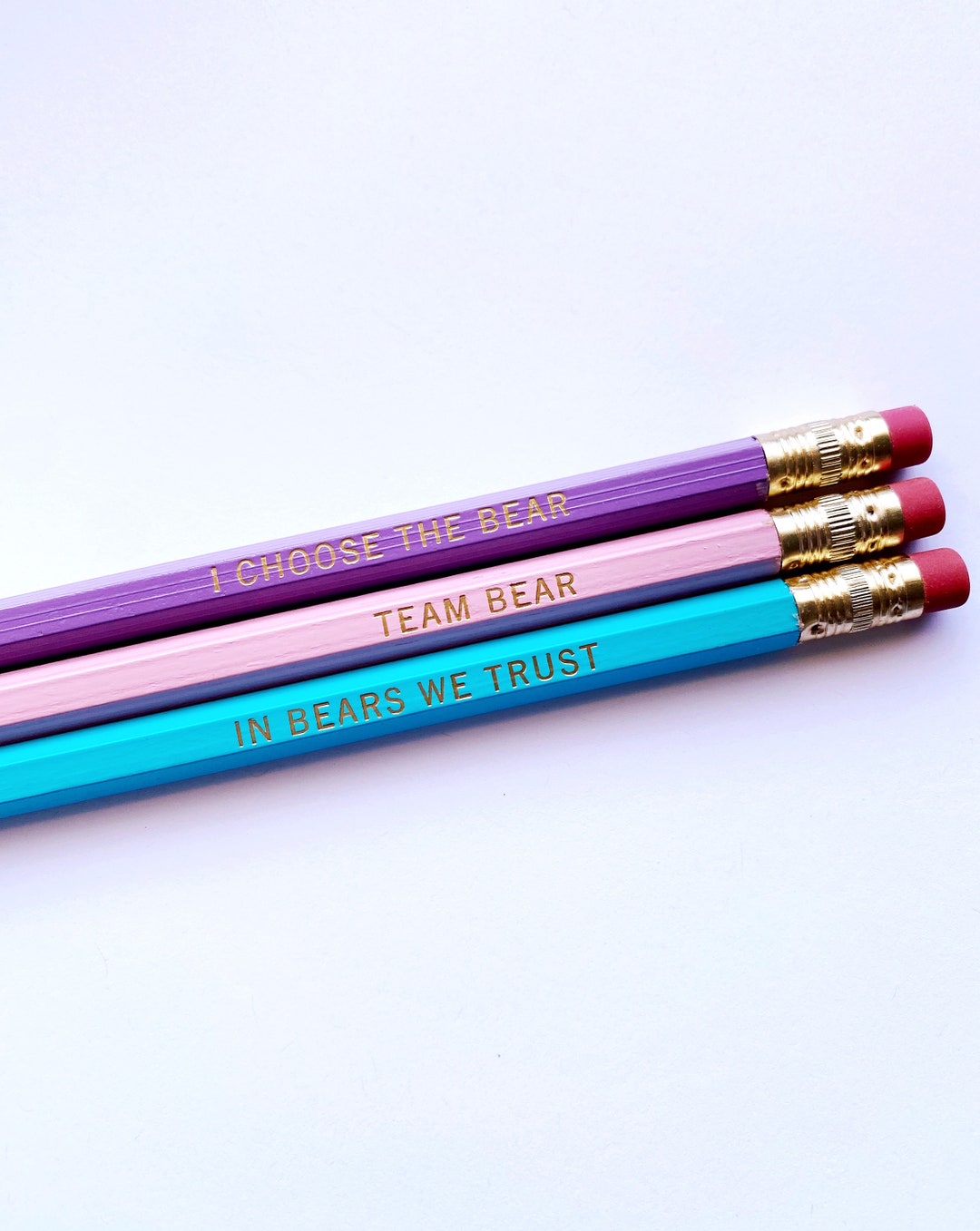 Bear Vs Man Pencil Set // I Choose the Bear // Team Bear // in Bears We ...