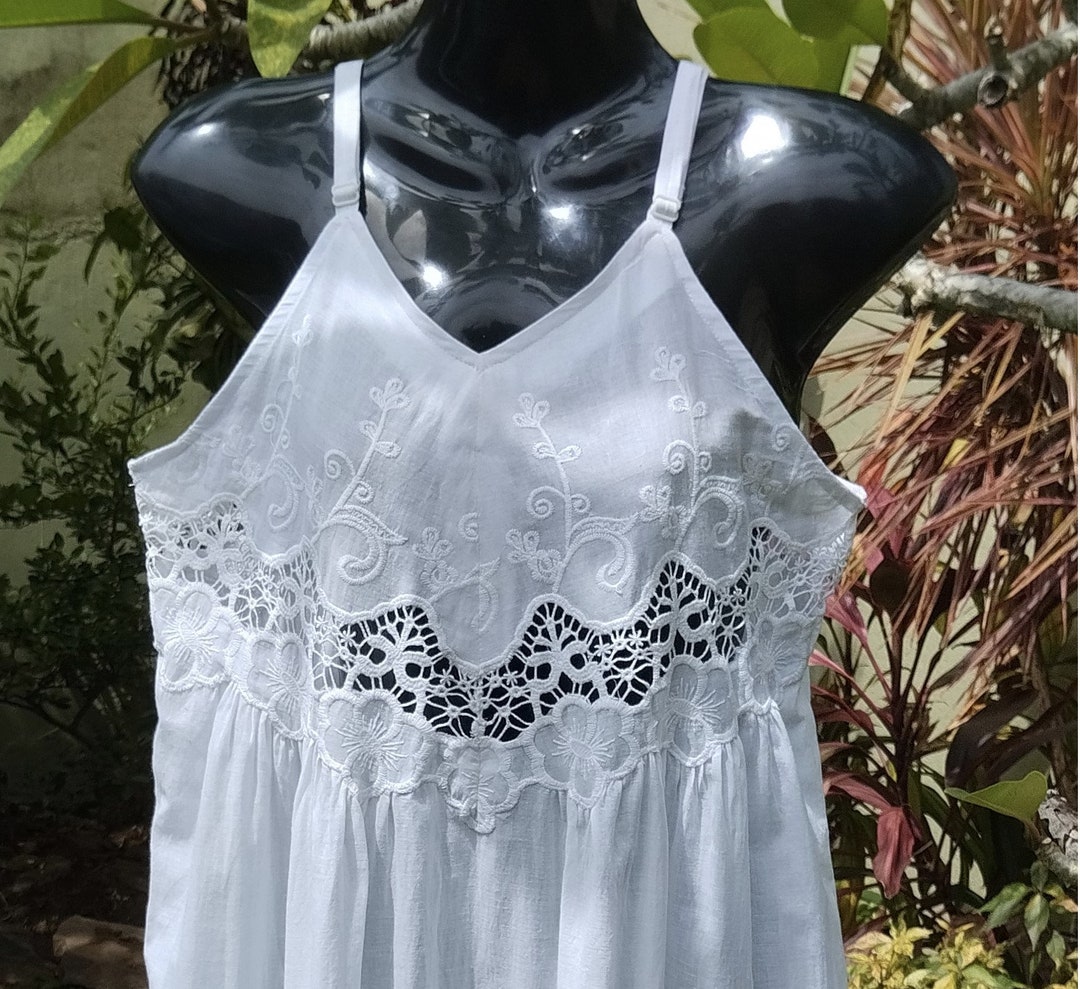 Valerie - Embroidered 100% Cotton Material and Adjustable Straps in ...