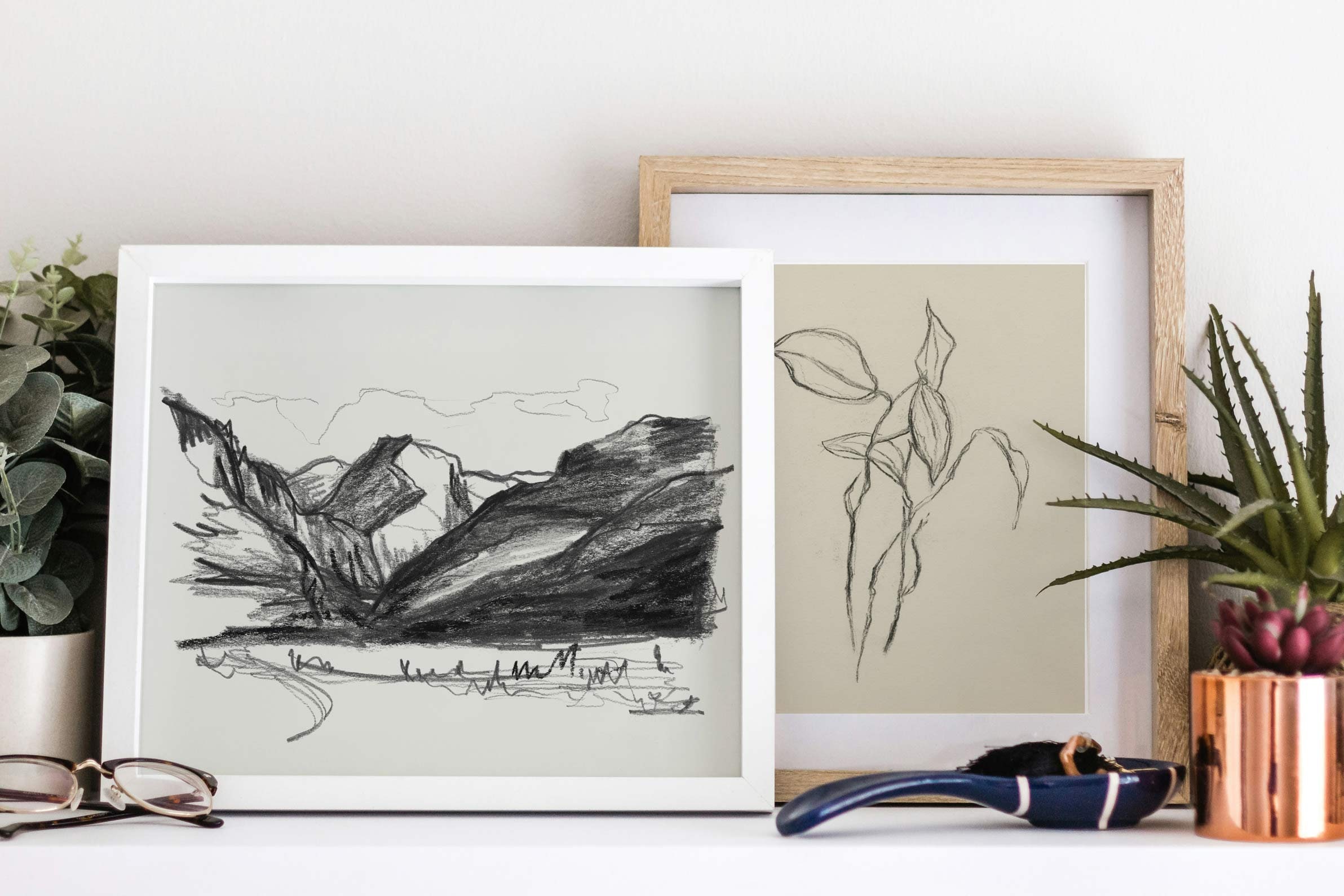 Drawing Colorado Landscape Art Print Landscape Vintage Look Travel Art ...