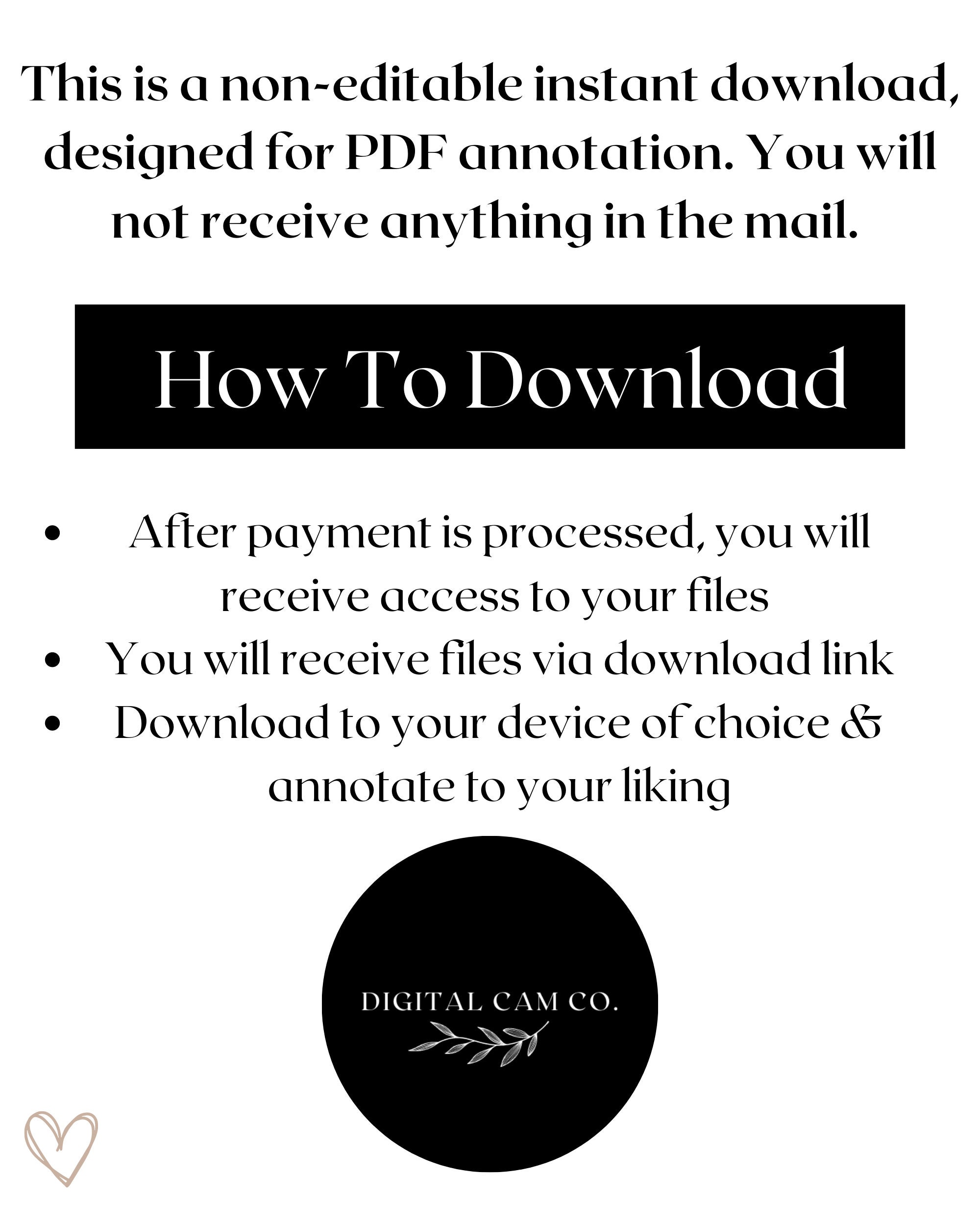 1 Page Weekly Planner, Week by Week, One Page Printable, Weekly Digital ...