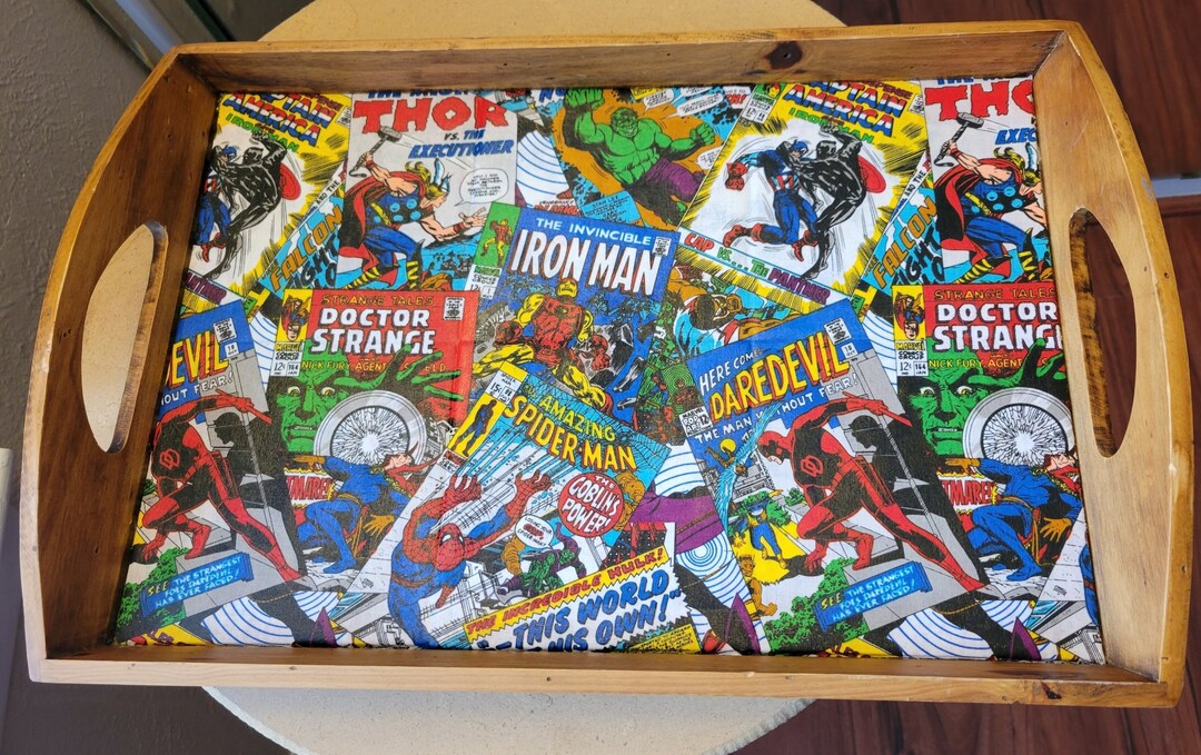 Marvel Comic Book Covers Wooden Tray - Etsy