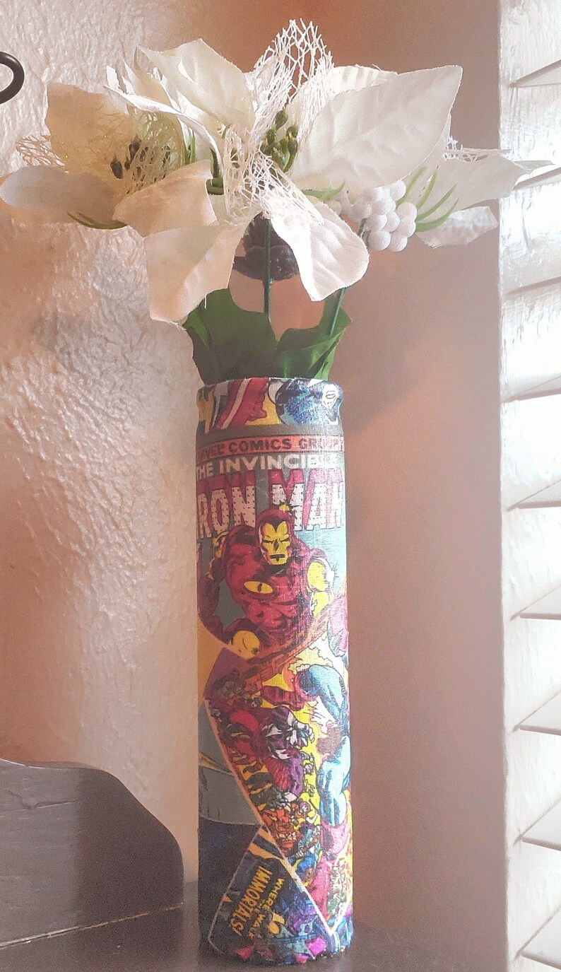 Iron Man Comic Book Vase - Etsy