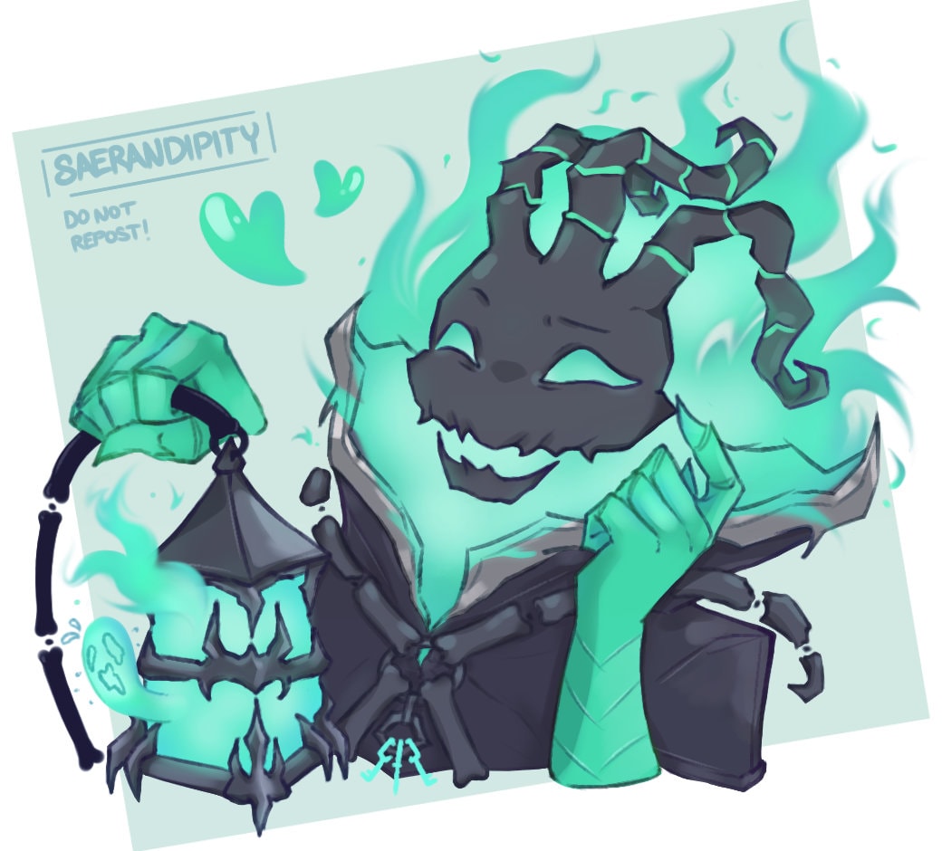 Classic Thresh League of Legends Glossy Vinyl Sticker - Etsy