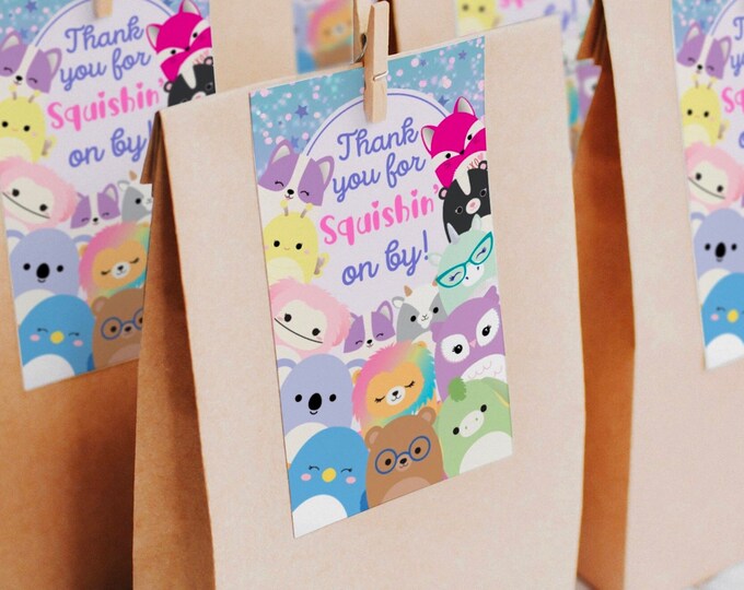 Squishmallow Printable Gift Tag, Squishmallow Gift Tag, Squishmallow ...