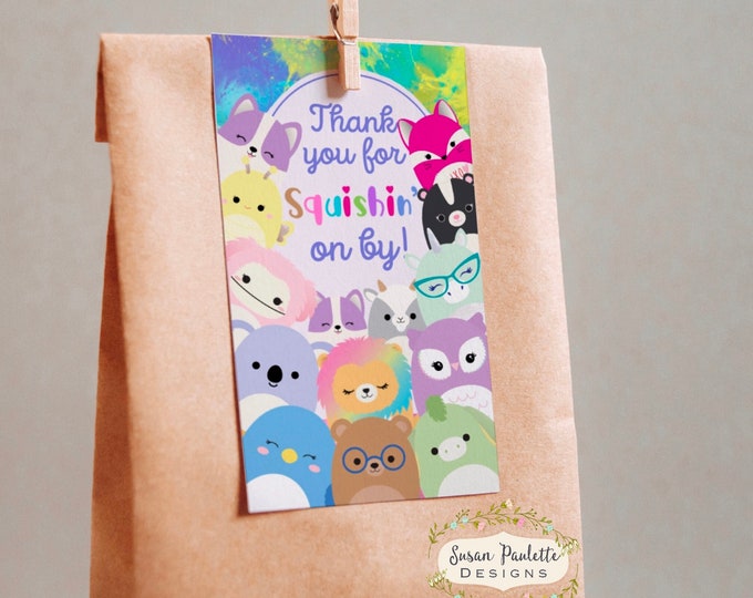 Squishmallow Printable Gift Tag, Squishmallow Gift Tag, Squishmallow ...