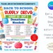 Editable School Supply Drive Flyer, Back to School Supplies Fundraiser ...