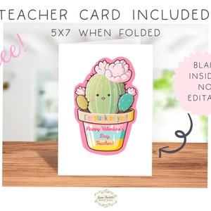 PERSONALIZED Cactus Pencil Holder, Valentines Day Card 3 Designs ...