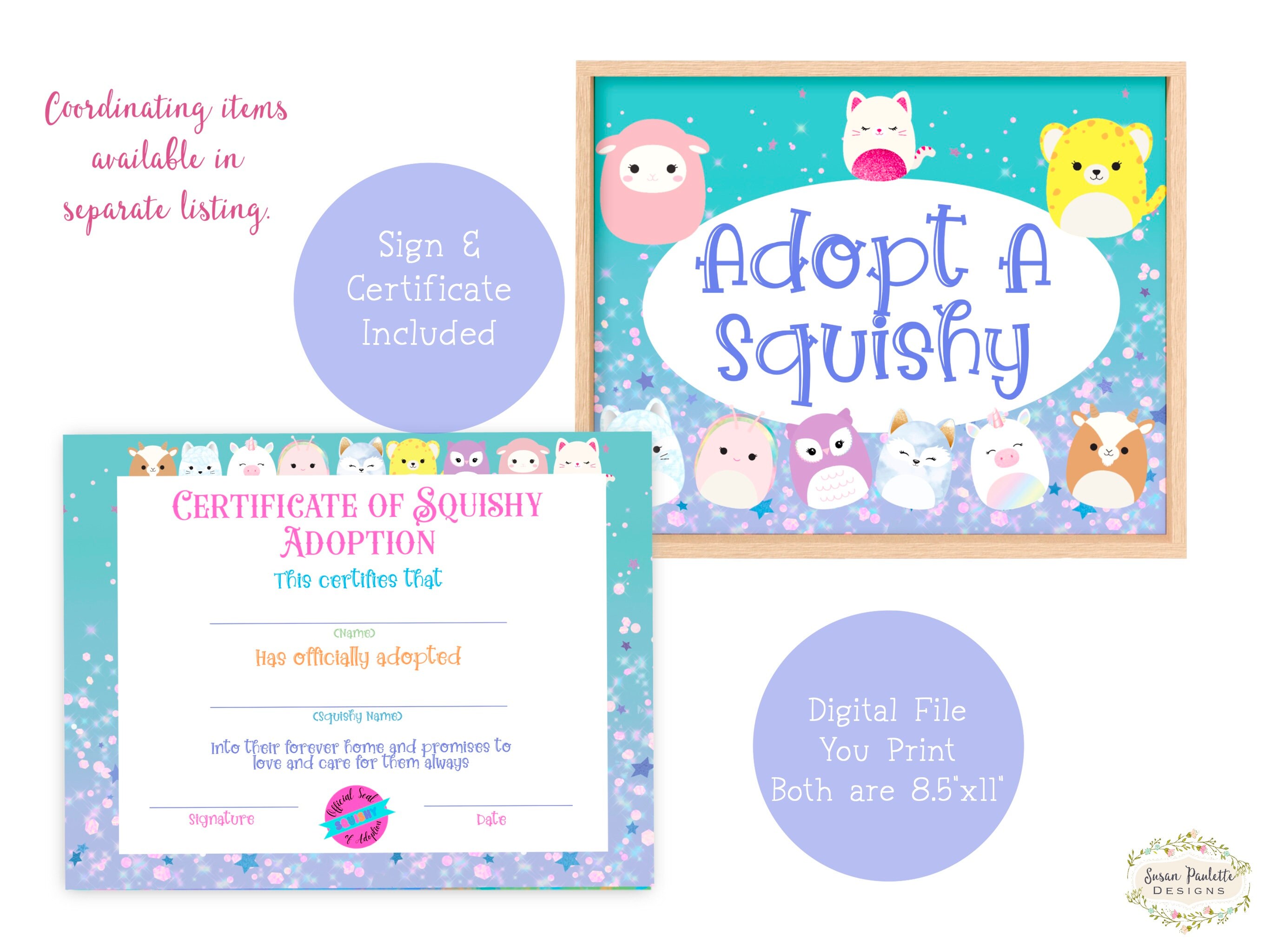 Sparkle Squishy Cupcake Toppers for Squishy Party Decorations Kids ...