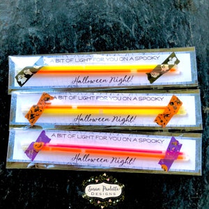 Halloween Glow Stick Party Favors, DIY Handouts for Class, Teacher ...